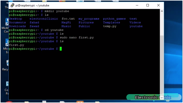 Raspberry Pi First Program And Basic Commands Python Programming