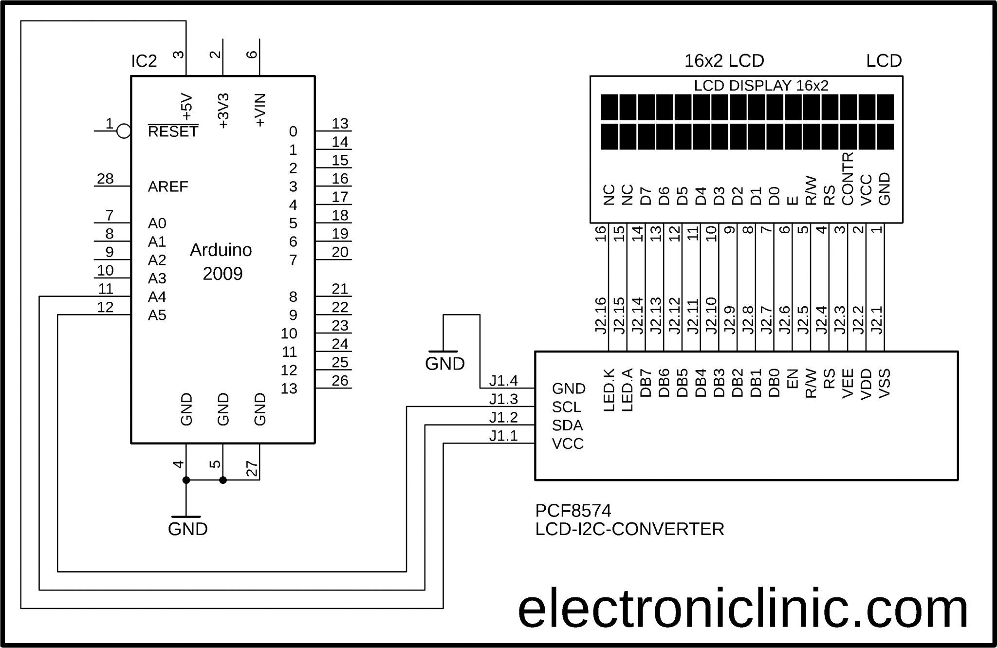 Arduino16x2 i2c LCD, Nodemcu 16x2 i2c LCD Code & Library