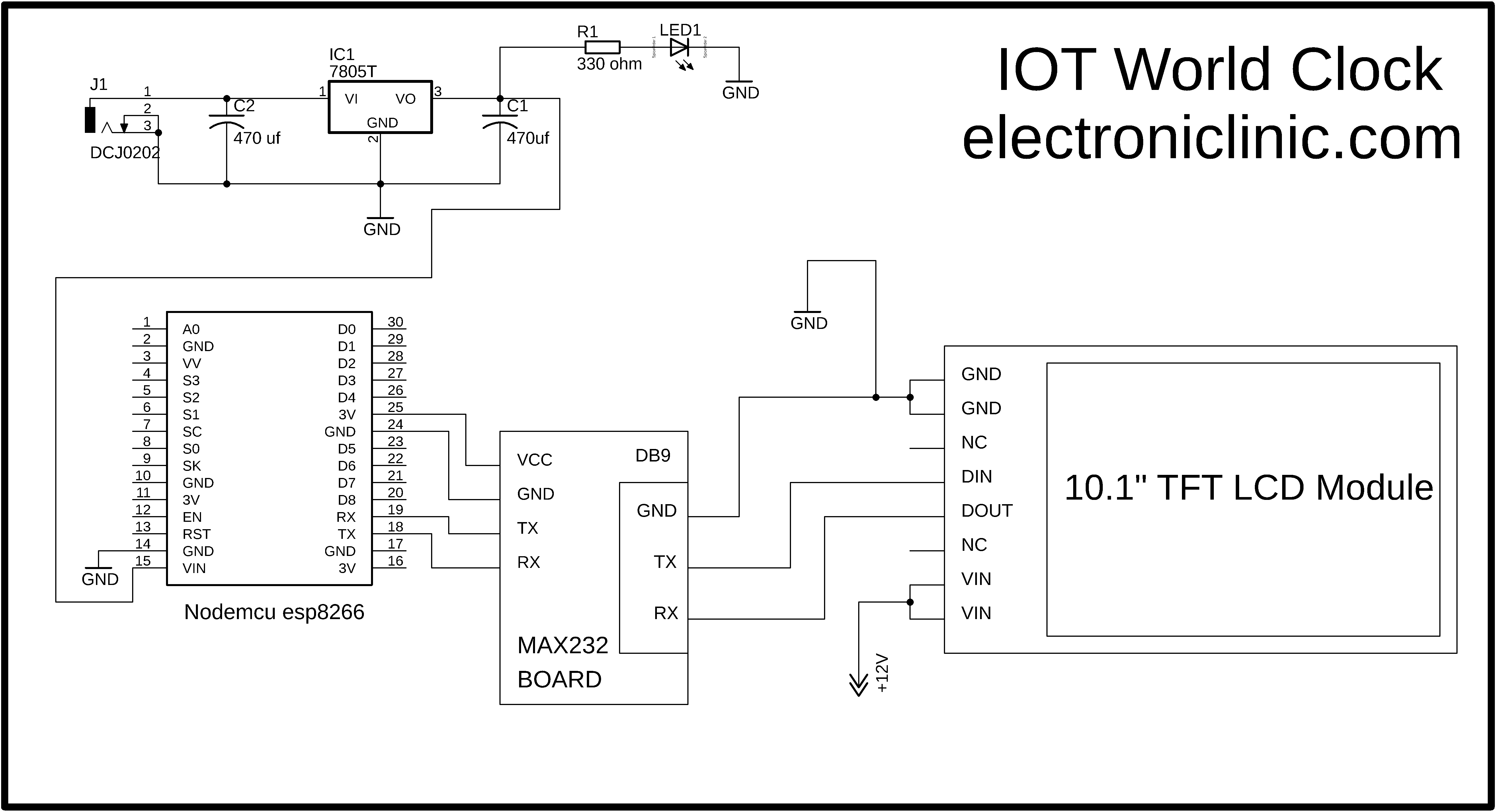 Diy Digital World Clock Using Nodemcu Esp8266 And Hmi Tft Lcd