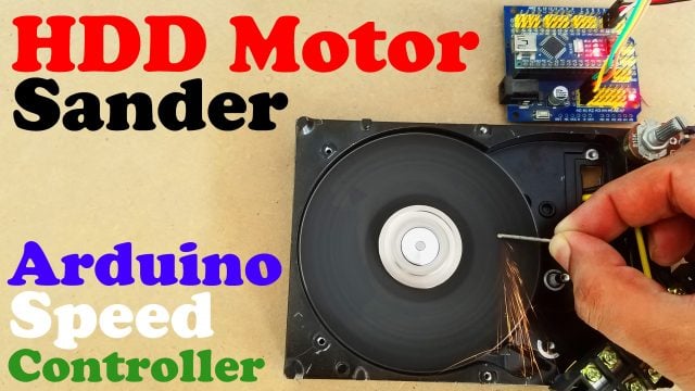 Hard Disk Motor Speed Controller using Arduino, DIY Sander
