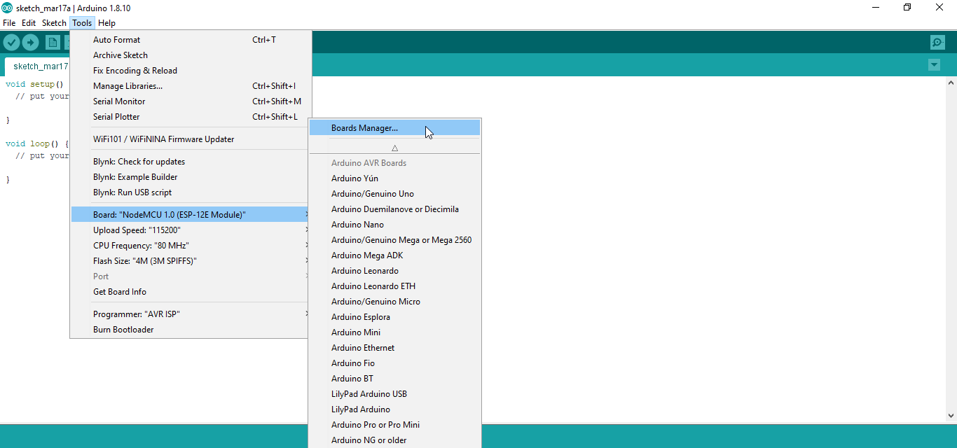 Nodemcu Esp8266 Arduino Ide Board Manager Url Link Installation And First Project