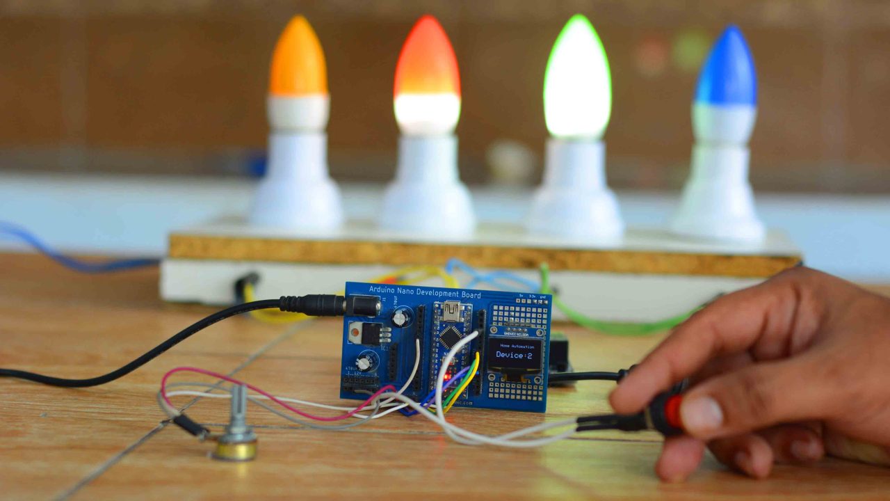 Control Multiple Loads Using Only One Button And A Potentiometer Arduino Project
