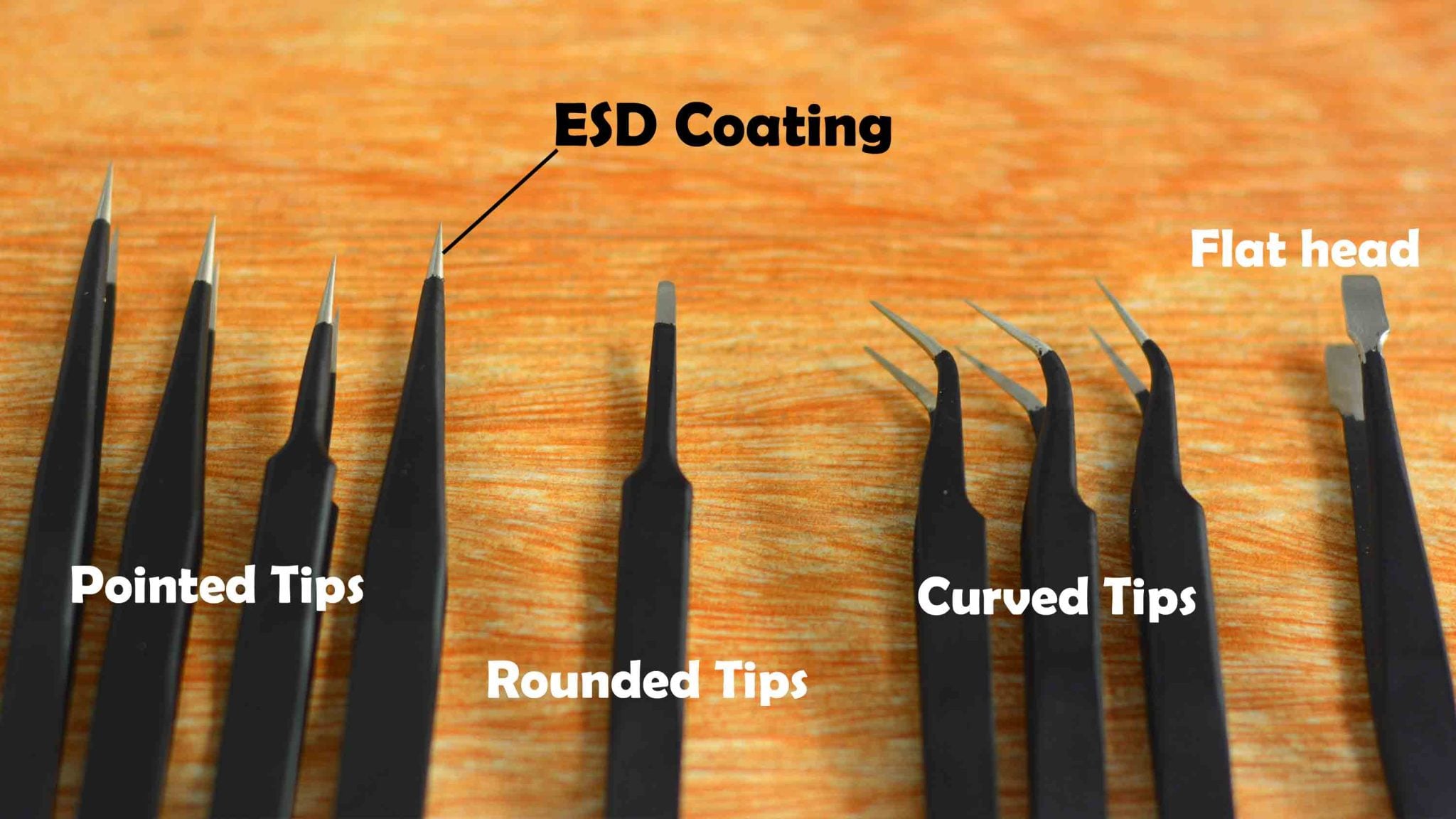 Types of ESD Tweezers and How to use them? Anti-static Tweezers, Anti ...