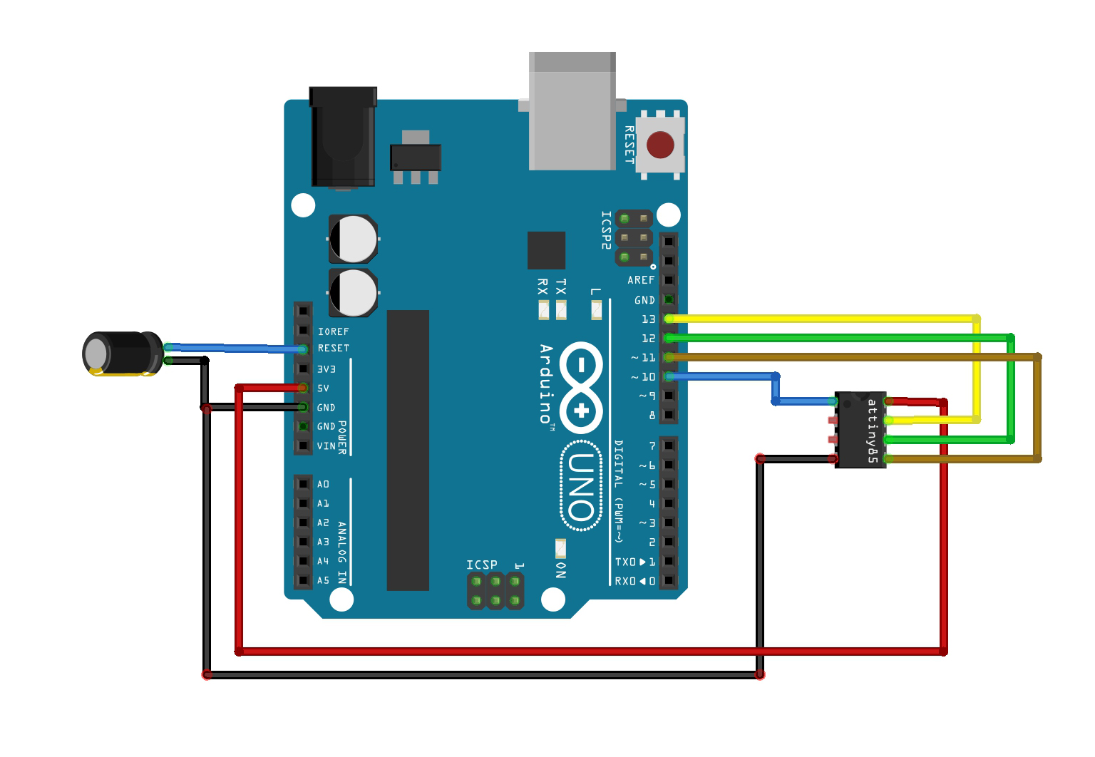Attiny85 And Dht21 Temperature And Humidity Sensor And Ssd1306 Oled Display Arduino