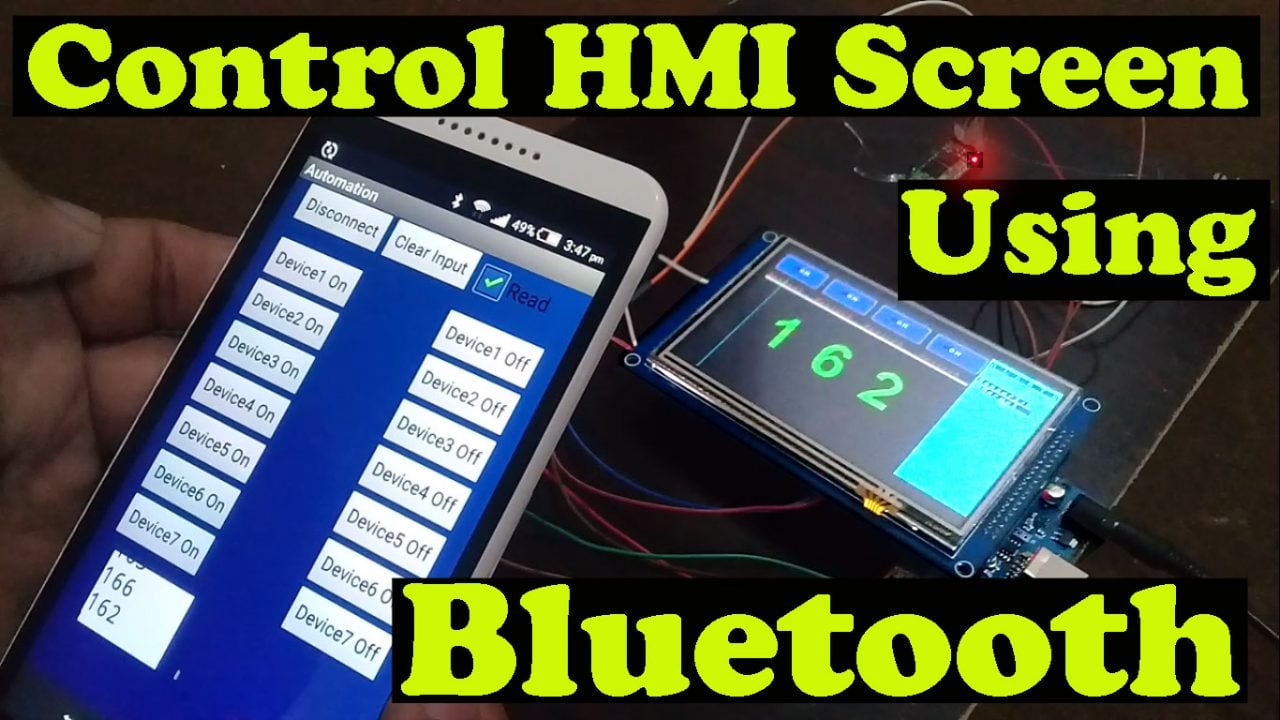 Android HMI development- control HMI touch screen using Bluetooth TFT